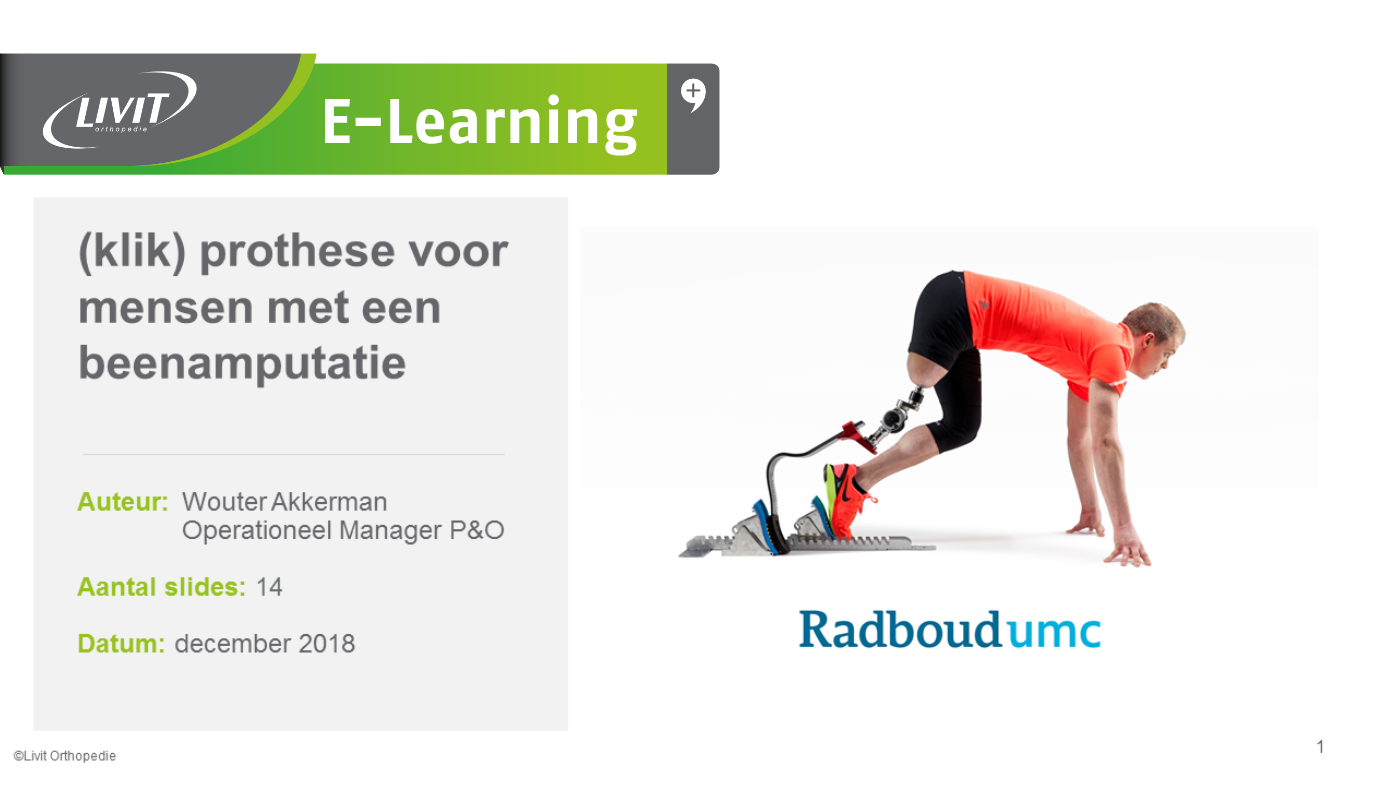 Vakpresentatie Klikprothese voor mensen met een beenamputatie – Livit ...