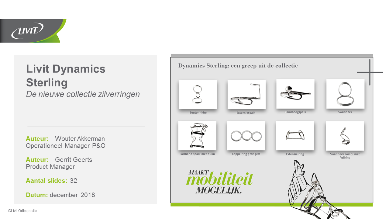 Vakpresentatie Livit Dynamics Sterling maatname van de nieuwe collectie ...